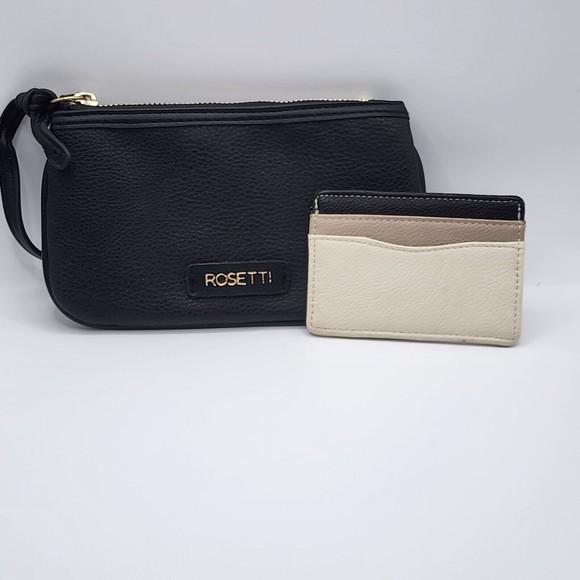 Rosetti | Bags | Rosetti Wrist Strap Small Black Pebbled Faux Leather ...
